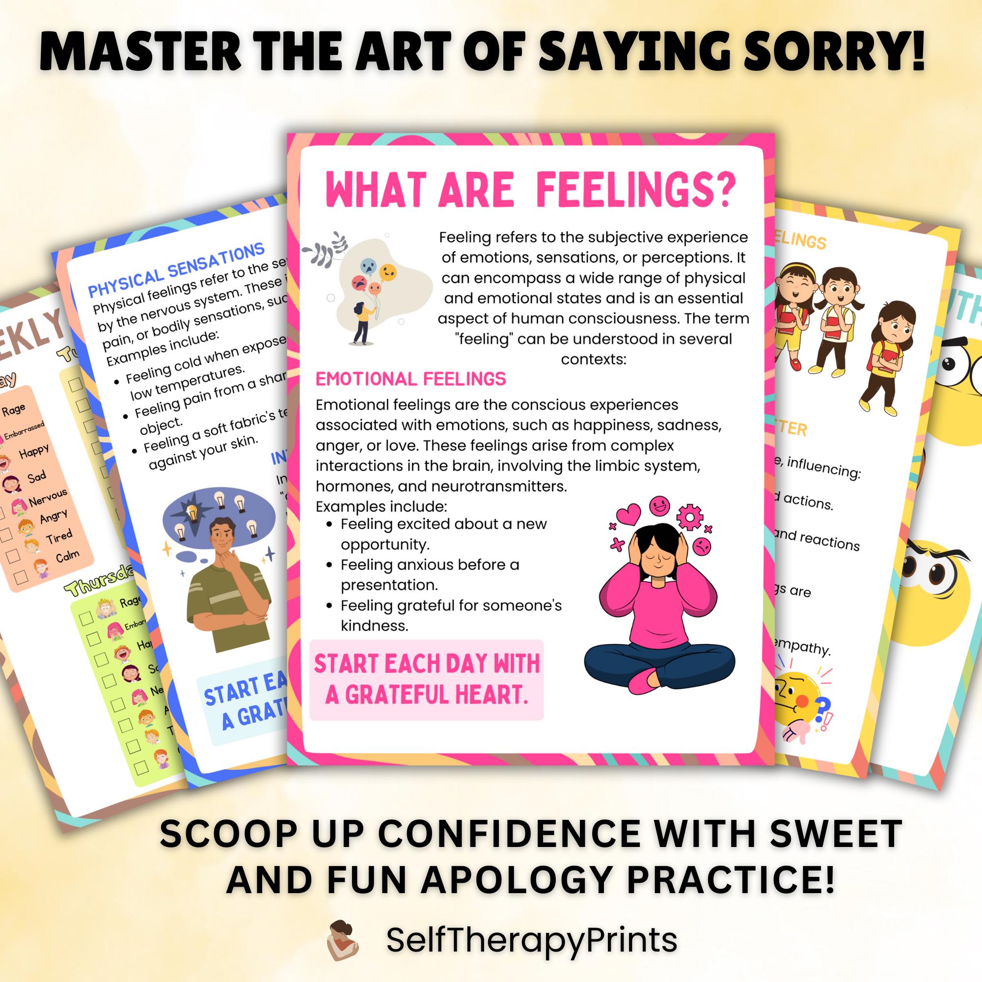 Kids Feelings Workbook | Coping Skills Kids | SEL Child Therapy ...