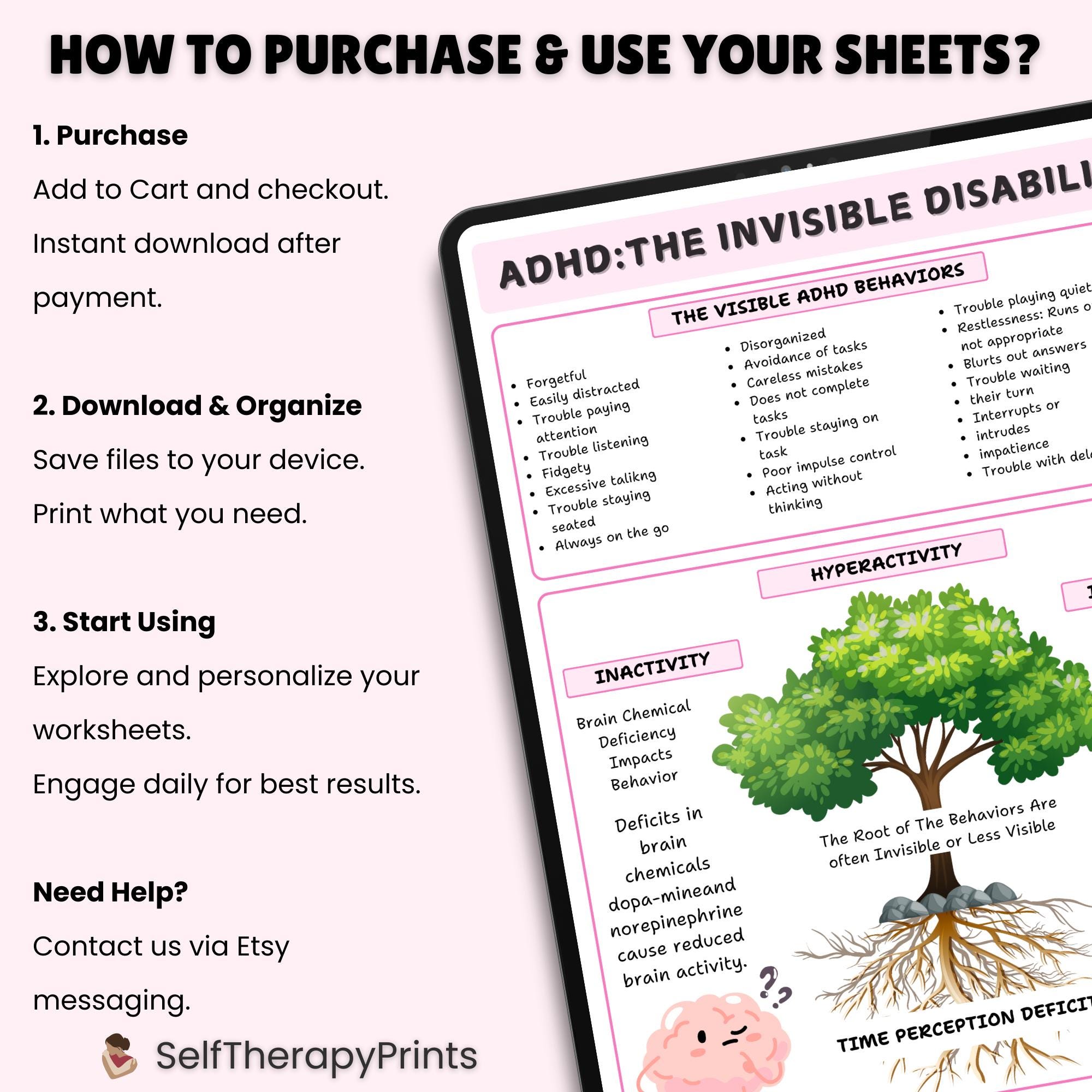 ADHD Coping Skills Bundle | ADHD Worksheet Kids | ADHD for Teens | Teen ...