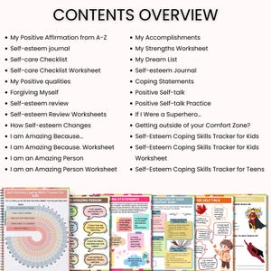 Self Esteem Worksheet for Teens | Self Esteem Workbook | Teens ...