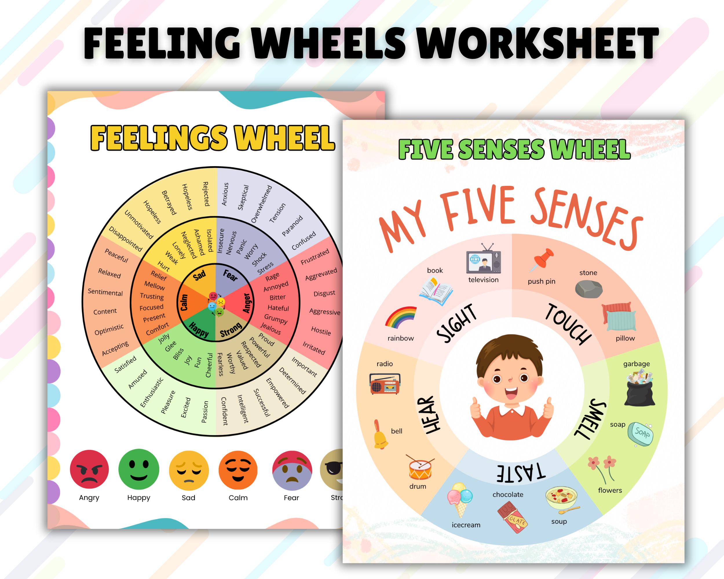 Feelings & Emotion Coping Skills Worksheets for Kids | Feelings ...