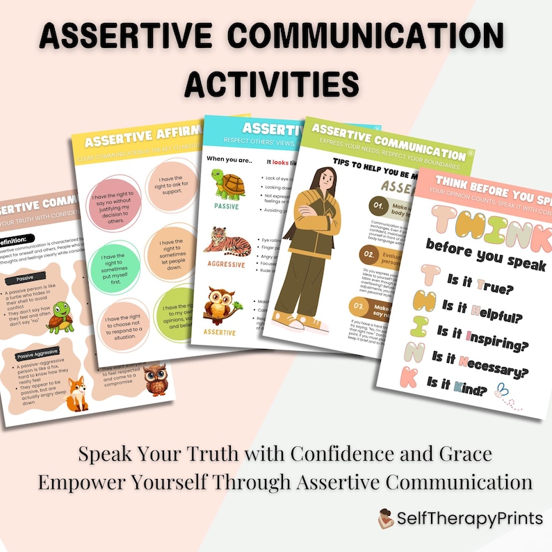 Assertive Communication Worksheets, Communication Skills, Social Skills ...
