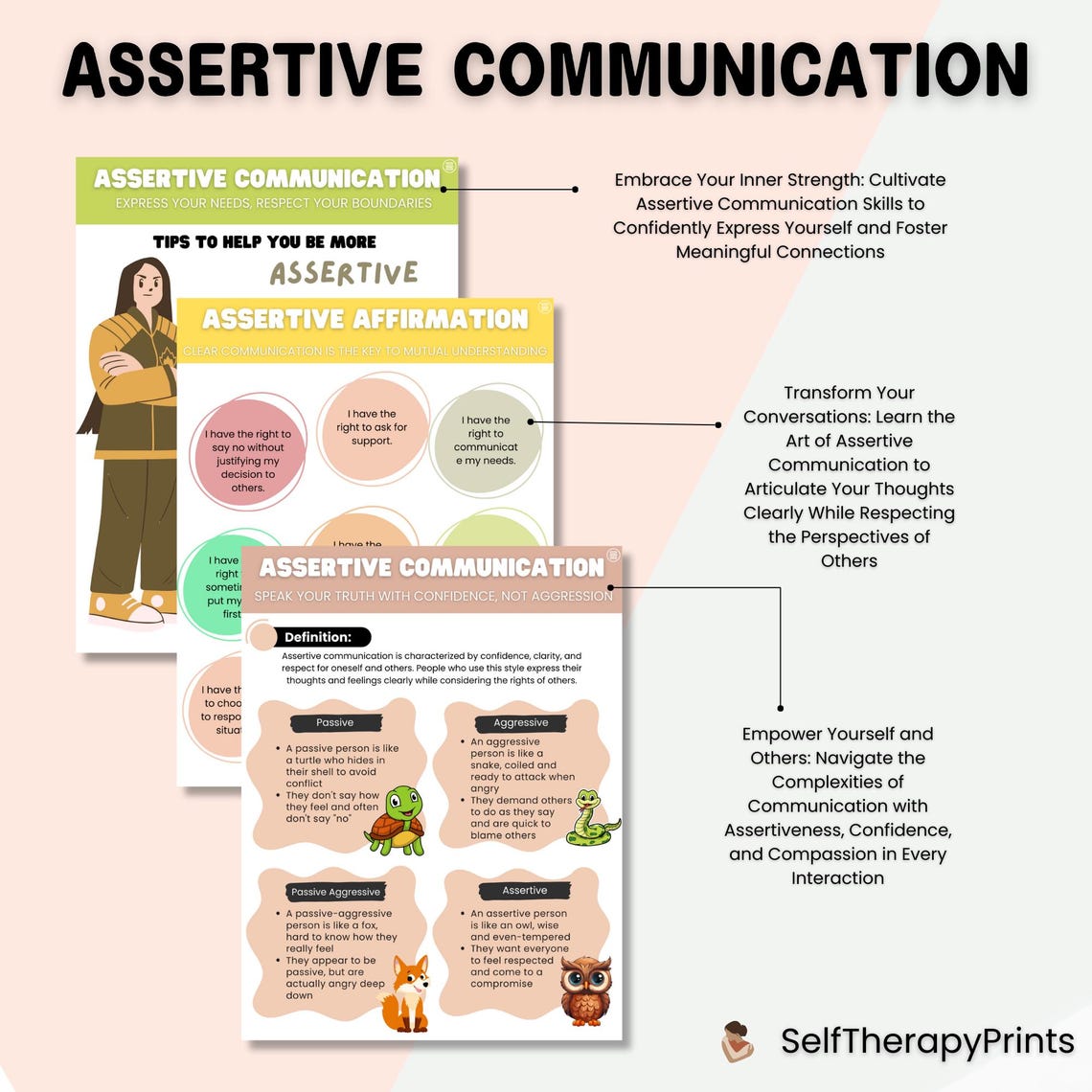 Assertive Communication Worksheets, Communication Skills, Social Skills ...