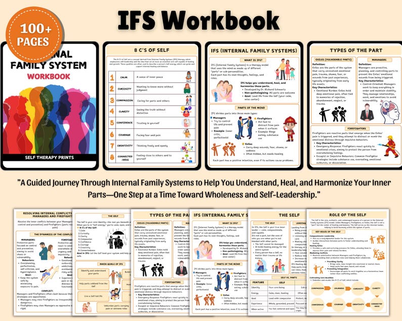 IFS Therapy Worksheets Bundle | Internal Family Systems Worksheets ...