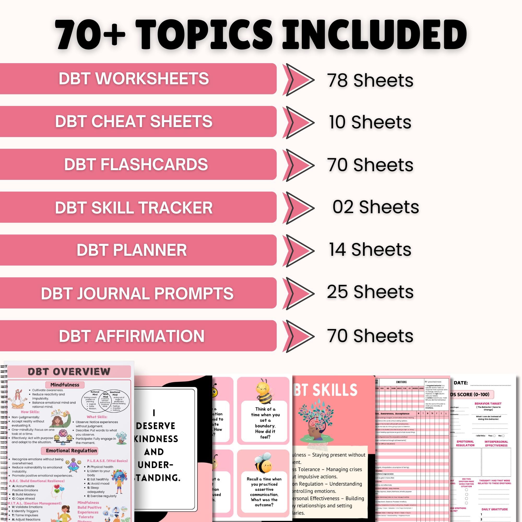 DBT Mega Bundle | DBT Worksheets | DBT Skills | Therapy Worksheet ...