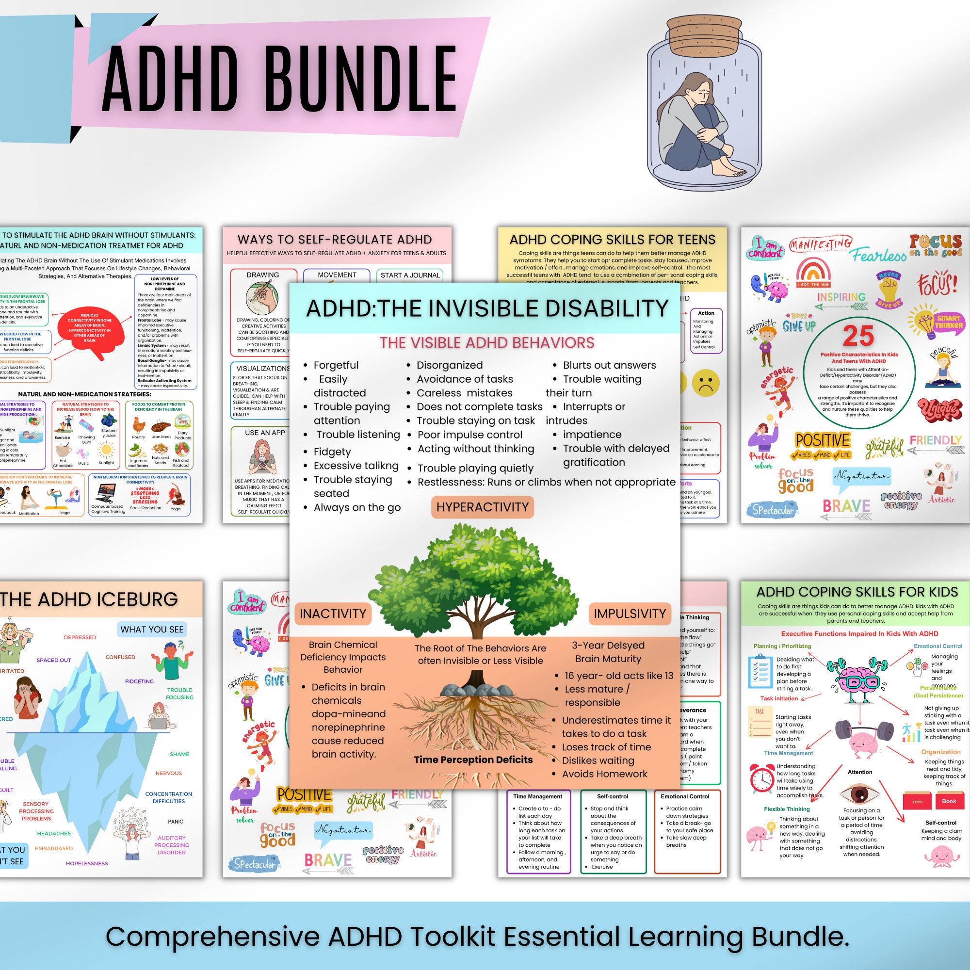 ADHD Executive Functioning and Coping Skills Journal, Teens Mental ...