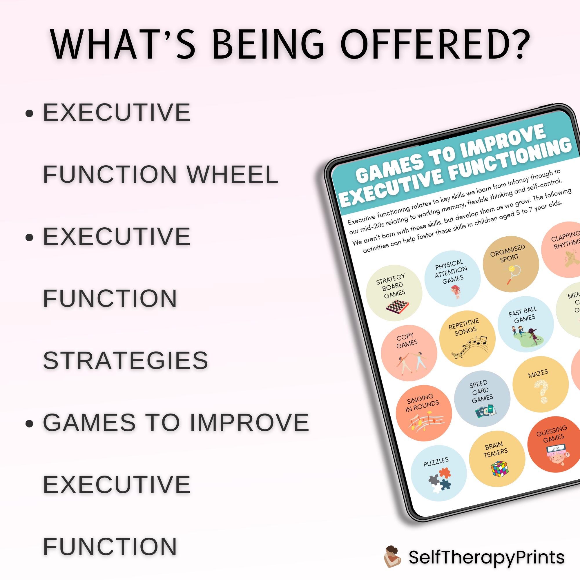 Executive Functioning Wheel Poster | Psychoeducation Worksheets ...