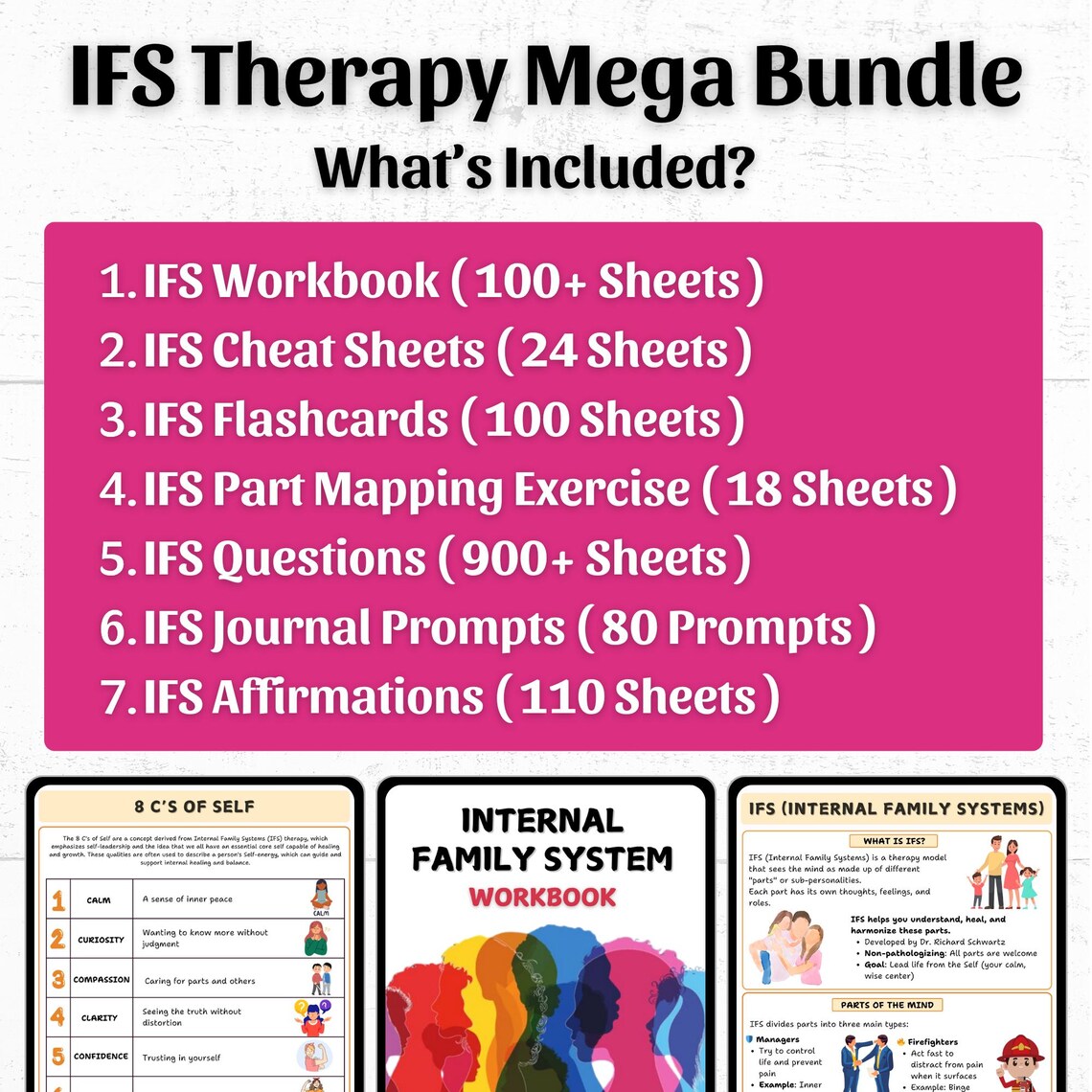 IFS Worksheets Mega Bundle | Internal Family Systems | IFS Workbook ...