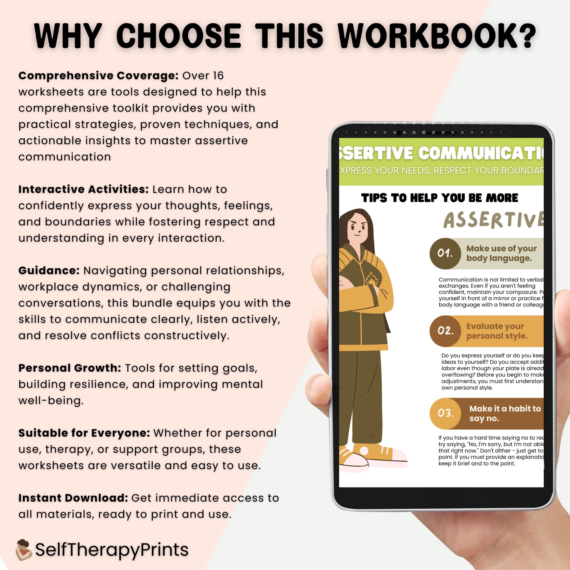 Assertive Communication Worksheets, Communication Skills, Social Skills ...