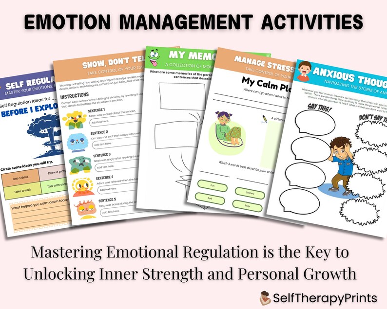 Emotional Regulation Workbook for Kids | Self Regulation | Social ...