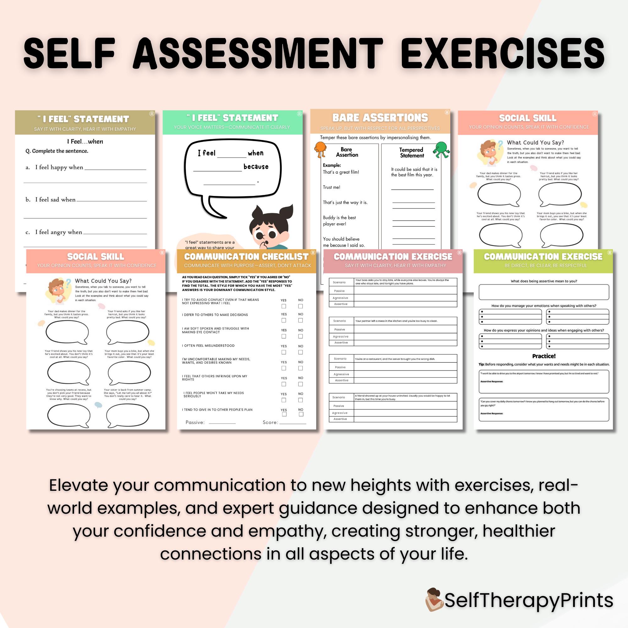 Assertive Communication Worksheets, Communication Skills, Social Skills ...