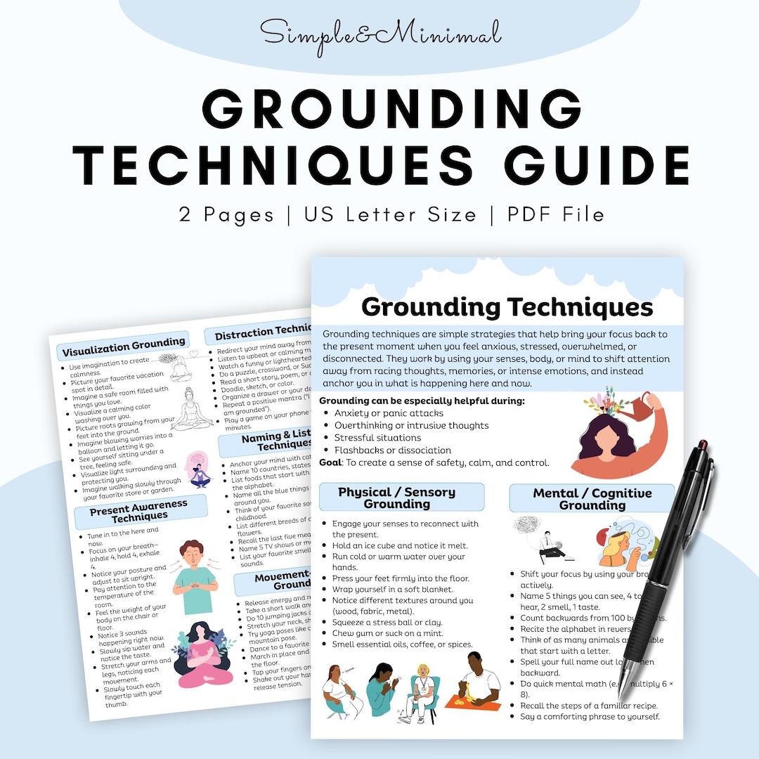 Grounding Techniques Guide for Stress and Anxiety | Anxiety Coping ...