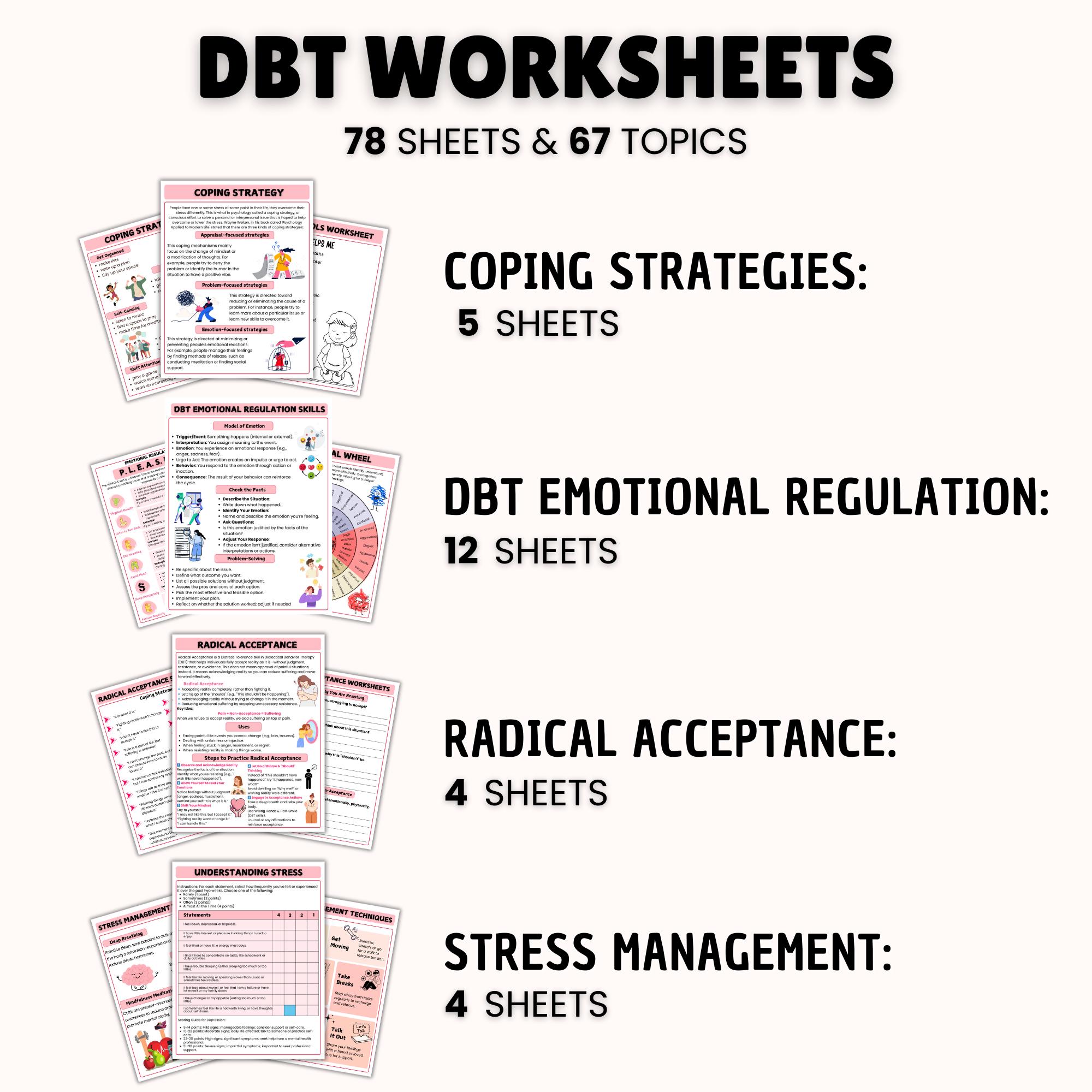 DBT Mega Bundle | DBT Worksheets | DBT Skills | Therapy Worksheet ...