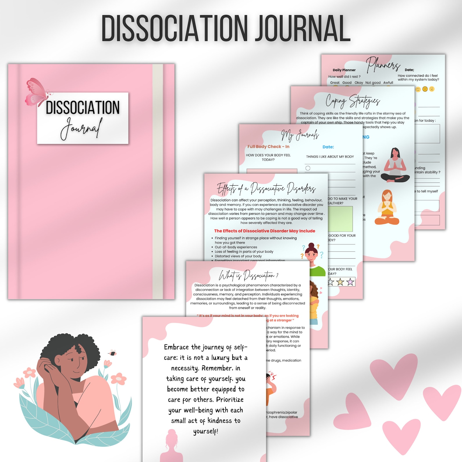 Dissociation Journal, Dissociation Coping Cards, Dissociative Disorder ...