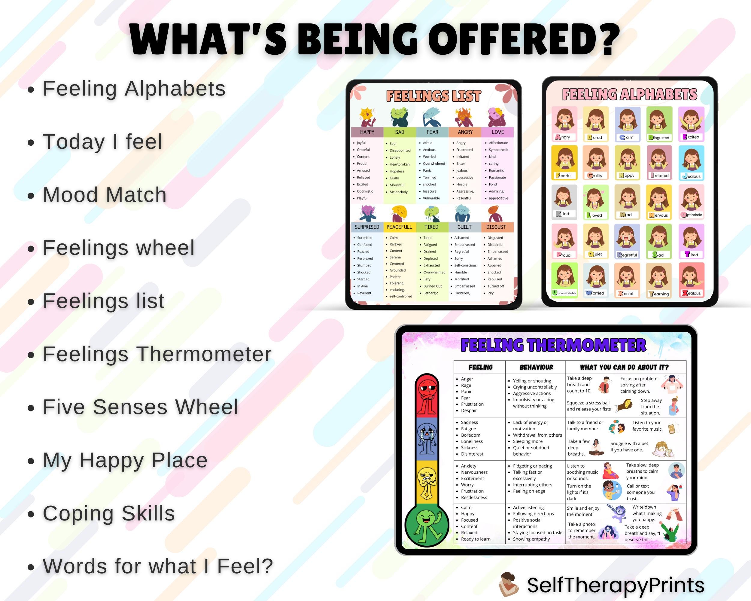 Feelings & Emotion Coping Skills Worksheets for Kids | Feelings ...