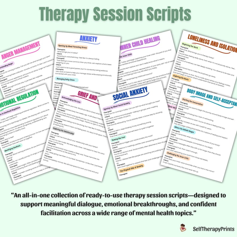 800+ Therapy Session Scripts for Therapists | Therapist Resource ...