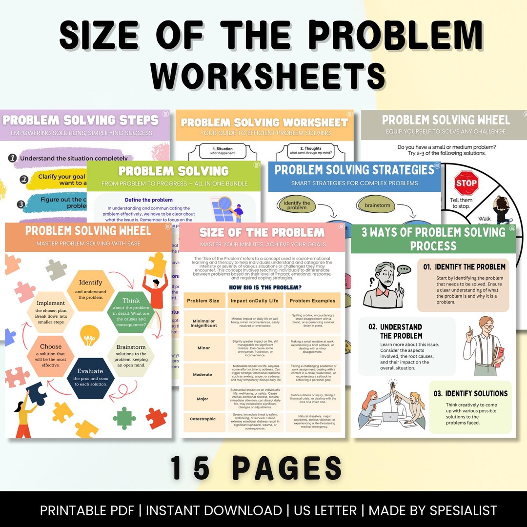 Size of the Problem Worksheets, How Big is the Problem Poster, Zones of ...