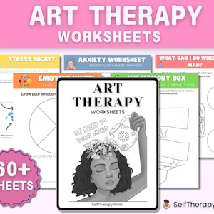 Art Therapy Worksheet for Mental Health, Art Therapy for Kids, Therapy ...