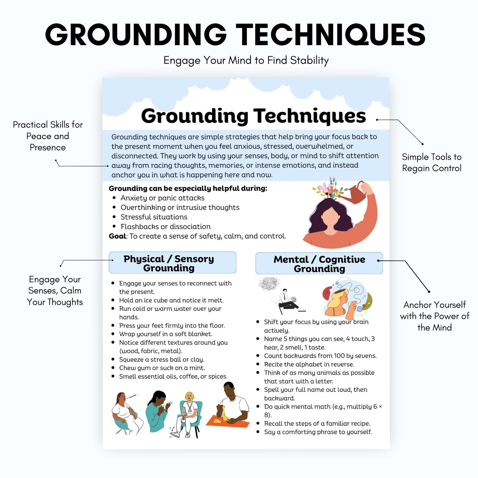 Grounding Techniques Guide for Stress and Anxiety | Anxiety Coping ...