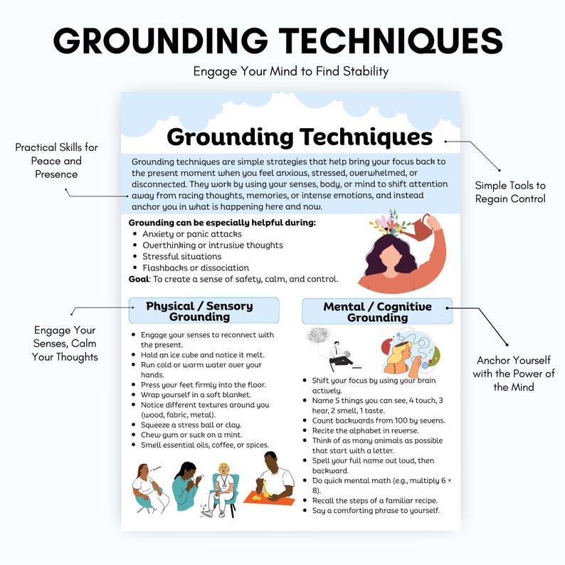 Grounding Techniques Guide for Stress and Anxiety | Anxiety Coping ...