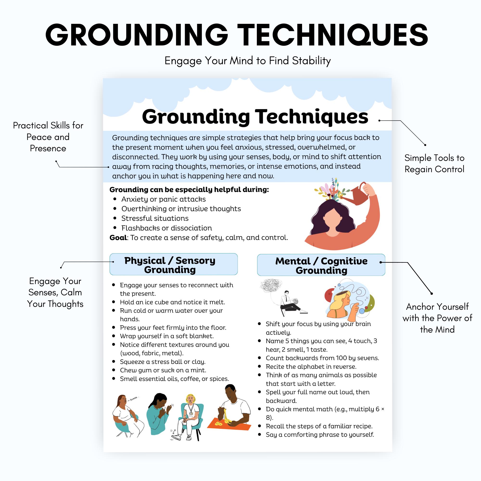 Grounding Techniques Guide for Stress and Anxiety | Anxiety Coping ...