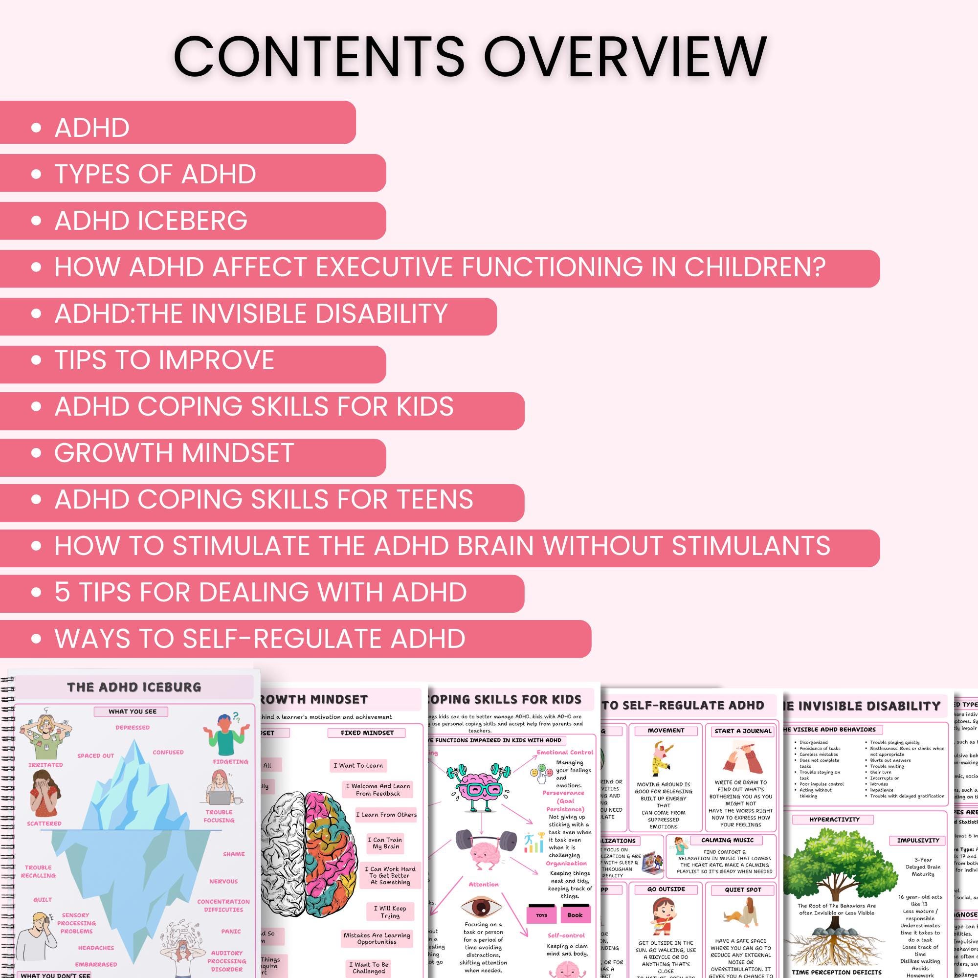 ADHD Coping Skills Bundle | ADHD Worksheet Kids | ADHD for Teens | Teen ...