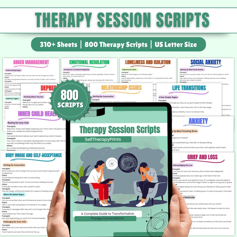 800+ Therapy Session Scripts for Therapists | Therapist Resource ...