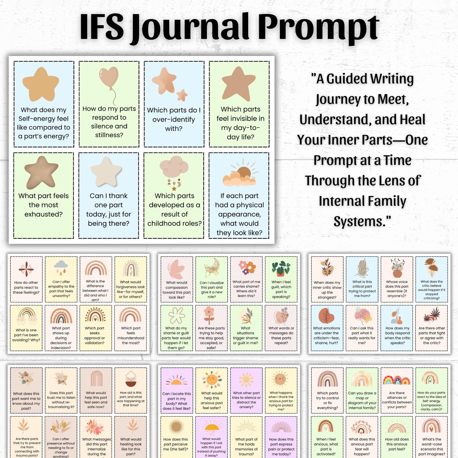 IFS Worksheets Mega Bundle | Internal Family Systems | IFS Workbook ...
