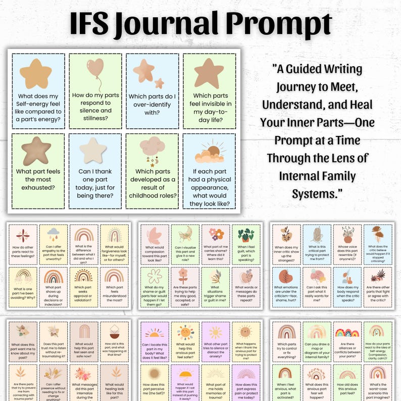 IFS Worksheets Mega Bundle | Internal Family Systems | IFS Workbook ...