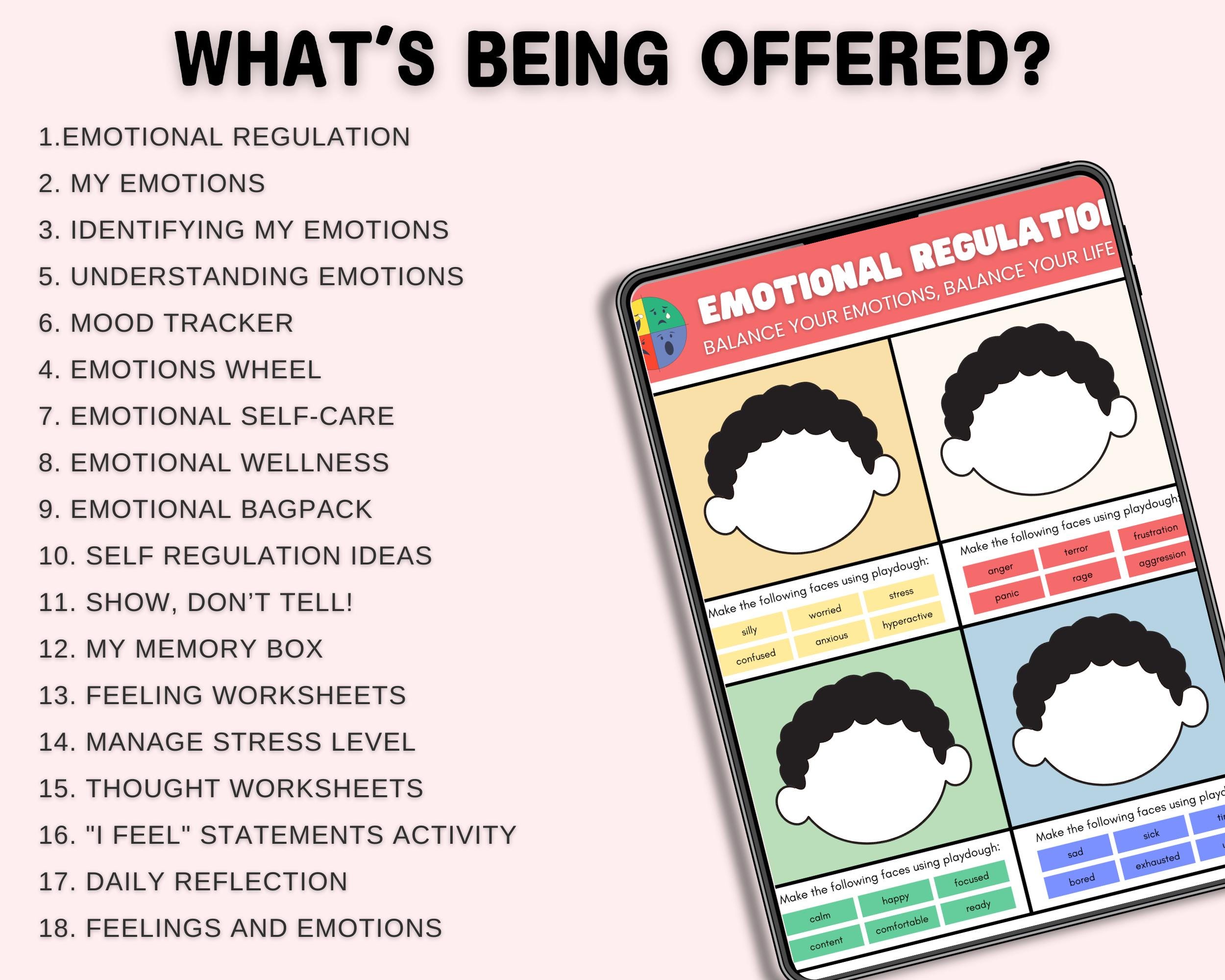 Emotional Regulation Workbook for Kids | Self Regulation | Social ...