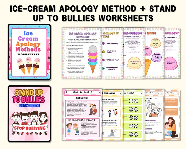 Kids Emotional & Social Skills Bundle | Therapy Worksheets Bundle ...