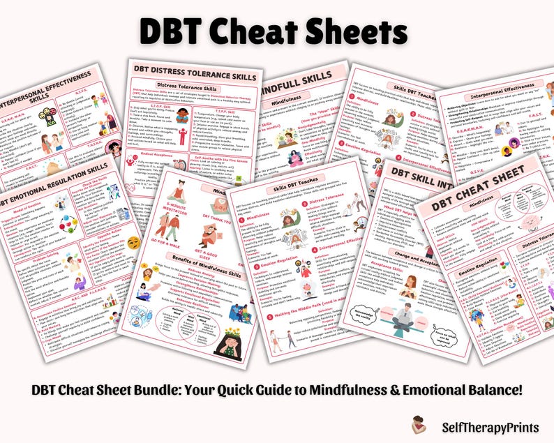 DBT Mega Bundle | DBT Worksheets | DBT Skills | Therapy Worksheet ...