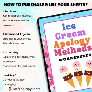 Ice Cream Apology Method Activity for Kids | Social Skills | Autism ...