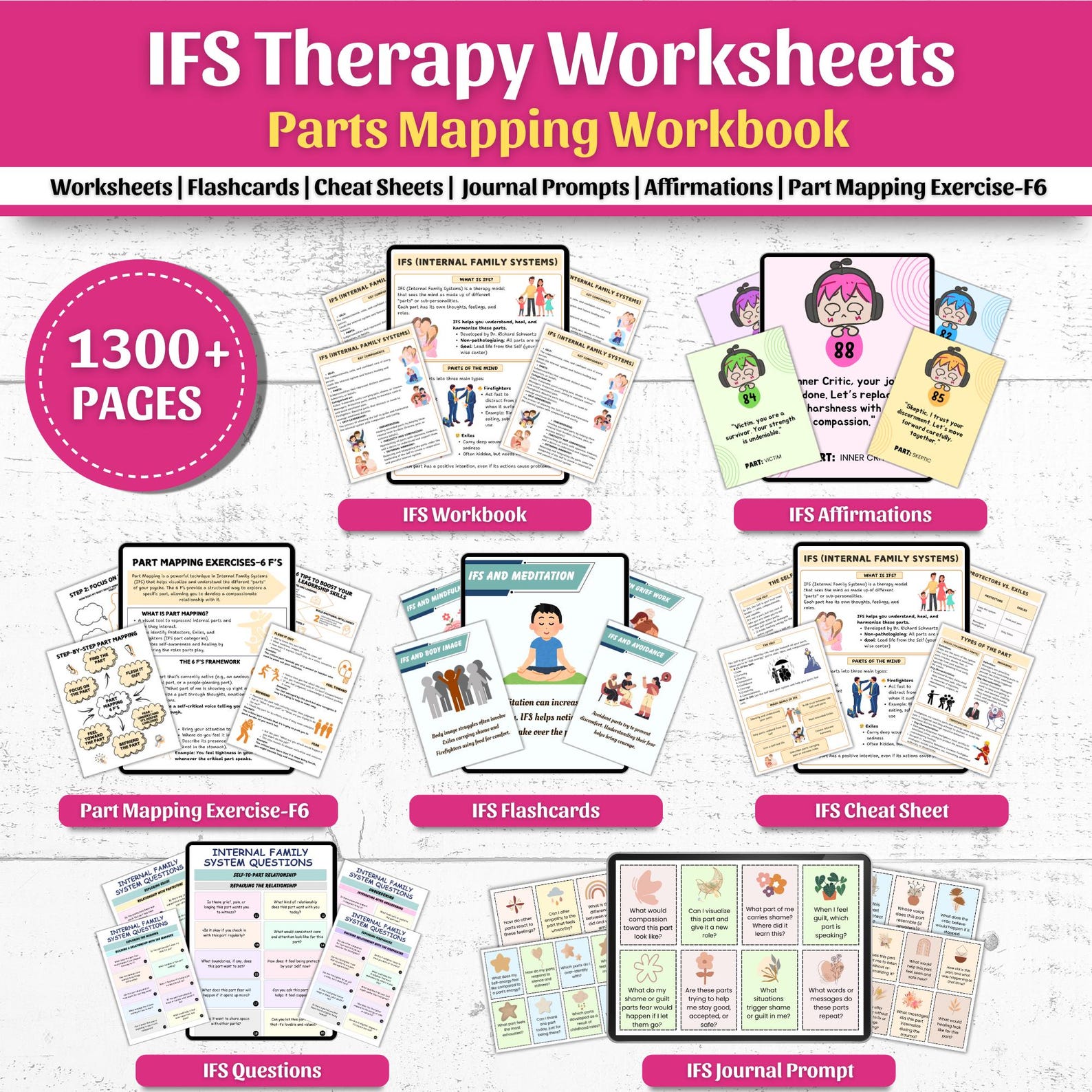 IFS Worksheets Mega Bundle | Internal Family Systems | IFS Workbook ...