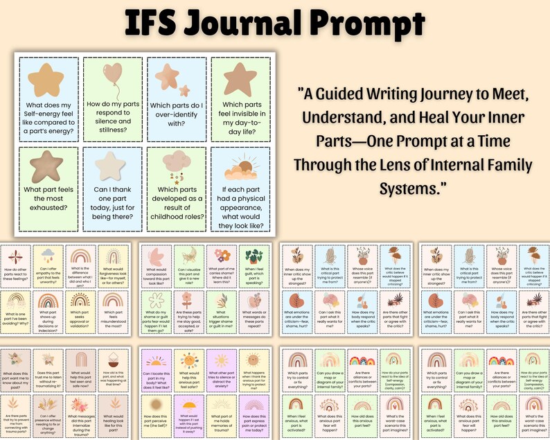 IFS Therapy Worksheets Bundle | Internal Family Systems Worksheets ...