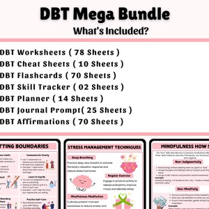 DBT Mega Bundle | DBT Worksheets | DBT Skills | Therapy Worksheet ...