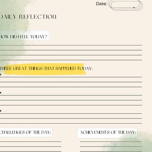 Daily Reflection Planner - Etsy