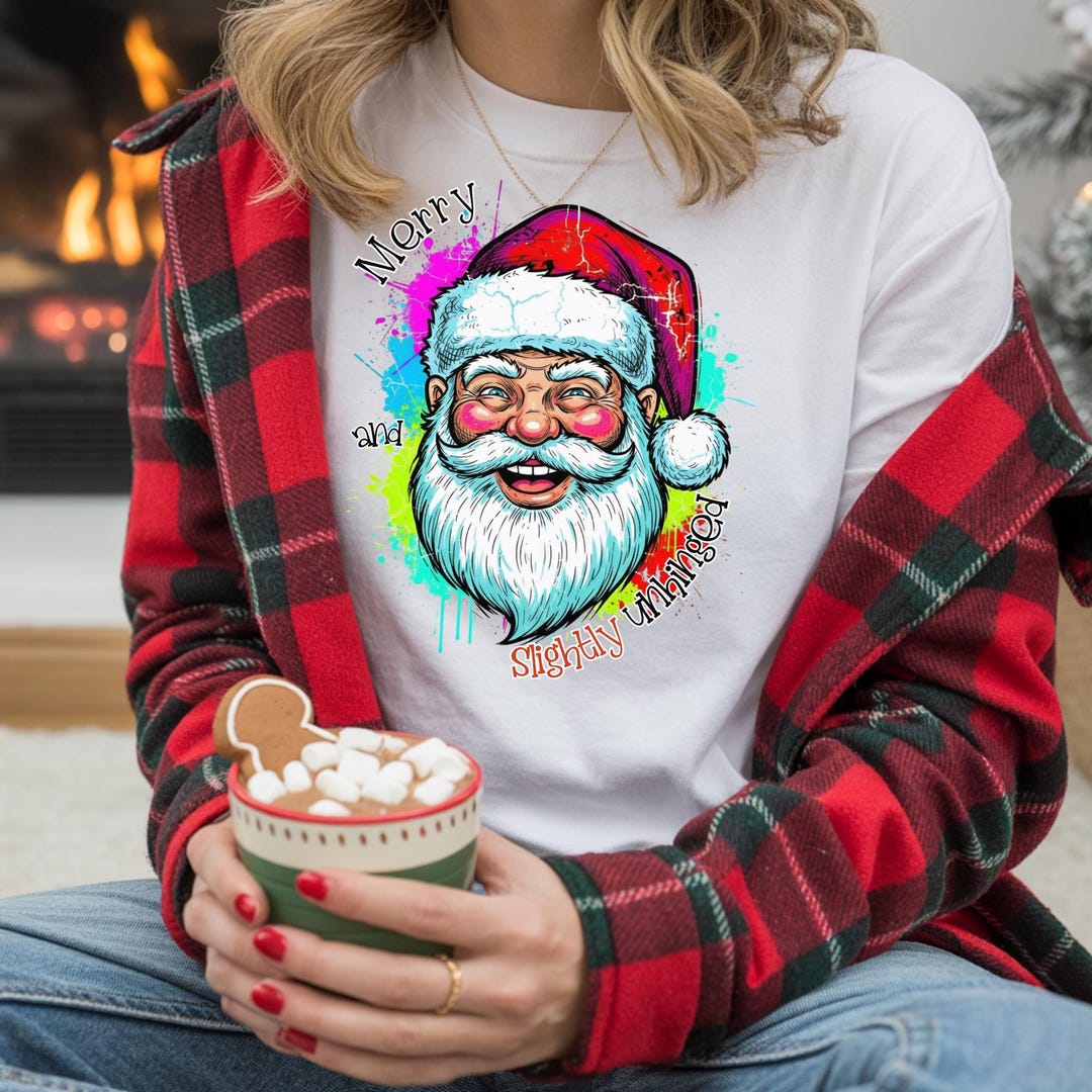 Funny Grunge Santa PNG - Retro Christmas Clipart (digital Download) - Etsy