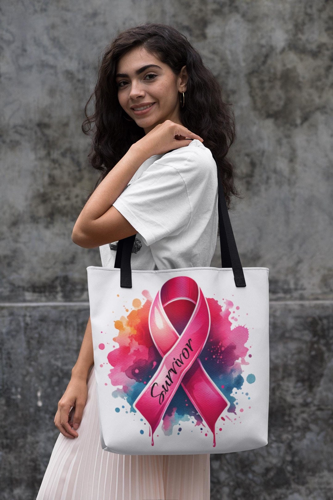 Breast Cancer Tote Bag, Chemo Supply Bag, Gift for Her, Cancer ...