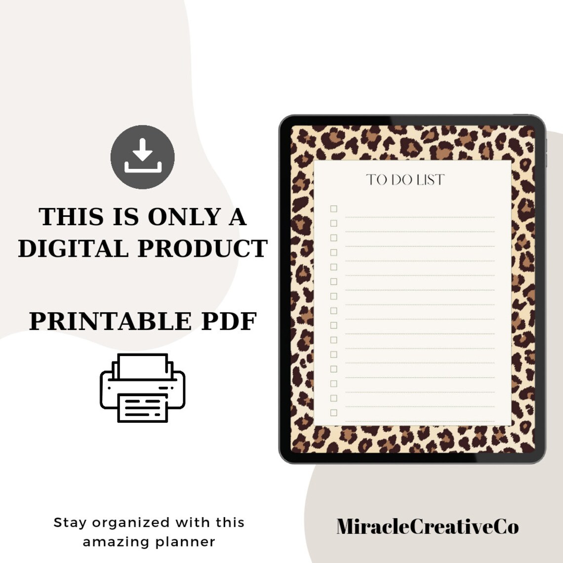 To Do List Printable,organiser, Daily Overview, Instant Download ...