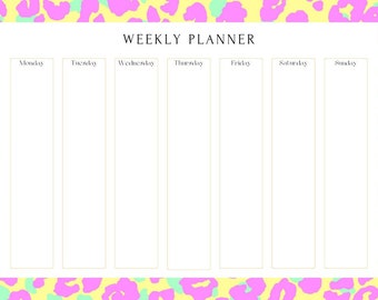 Boho Pink Weekly Planner - Etsy