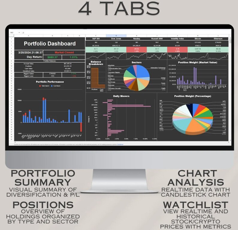 Investment Tracker & Stock Portfolio Dashboard | Analysis | Rebalance ...
