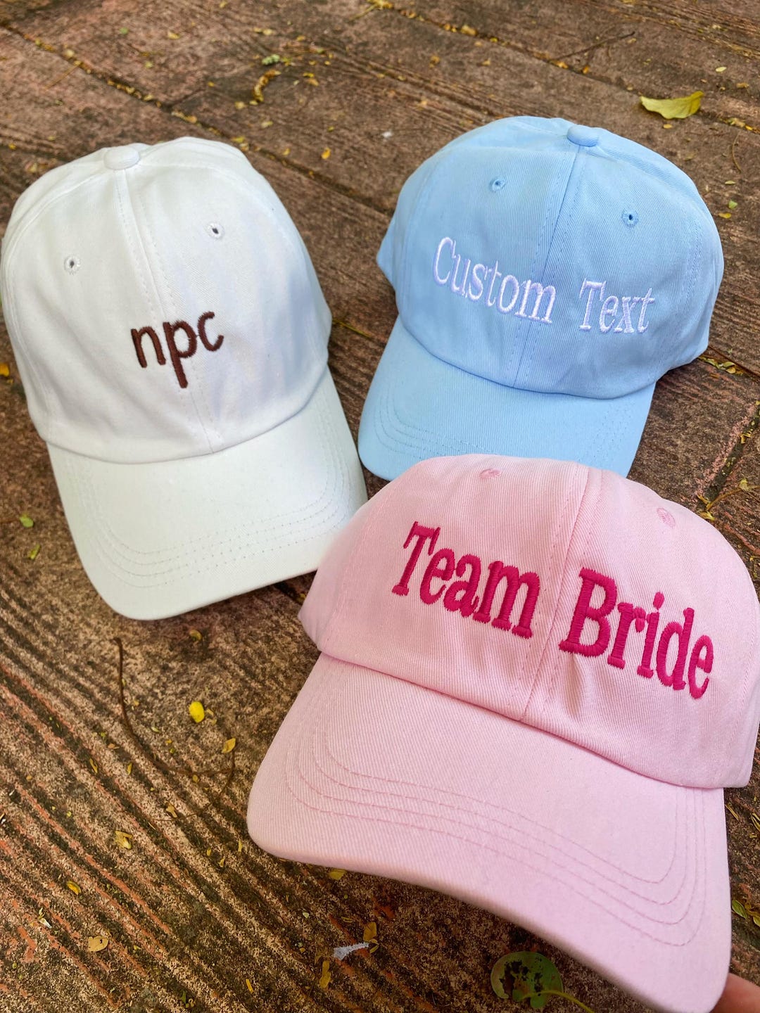 Personalised Cap, Custom Embroidered Hat, Custom Name Text Baseball Cap ...