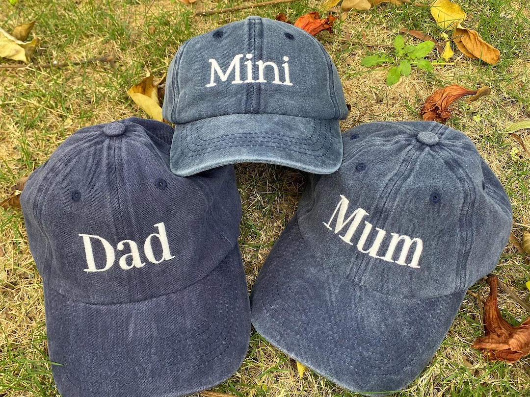 Custom Embroidered Family Matching Cap, Mum Dad Mini Hats, First Father ...