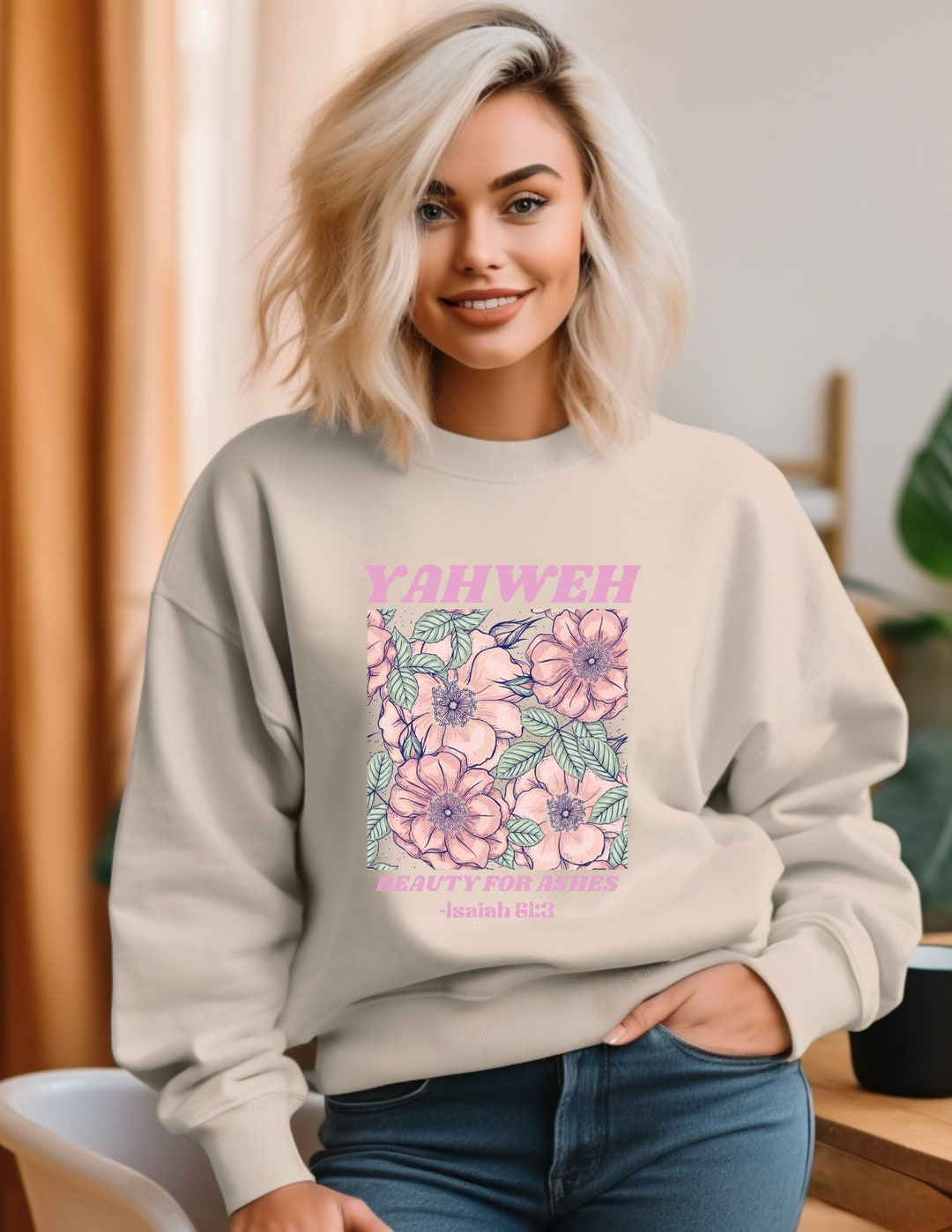 Yahweh Beauty for Ashes Unisex Sweatshirt, Faith Sweat Shirt, Christian ...