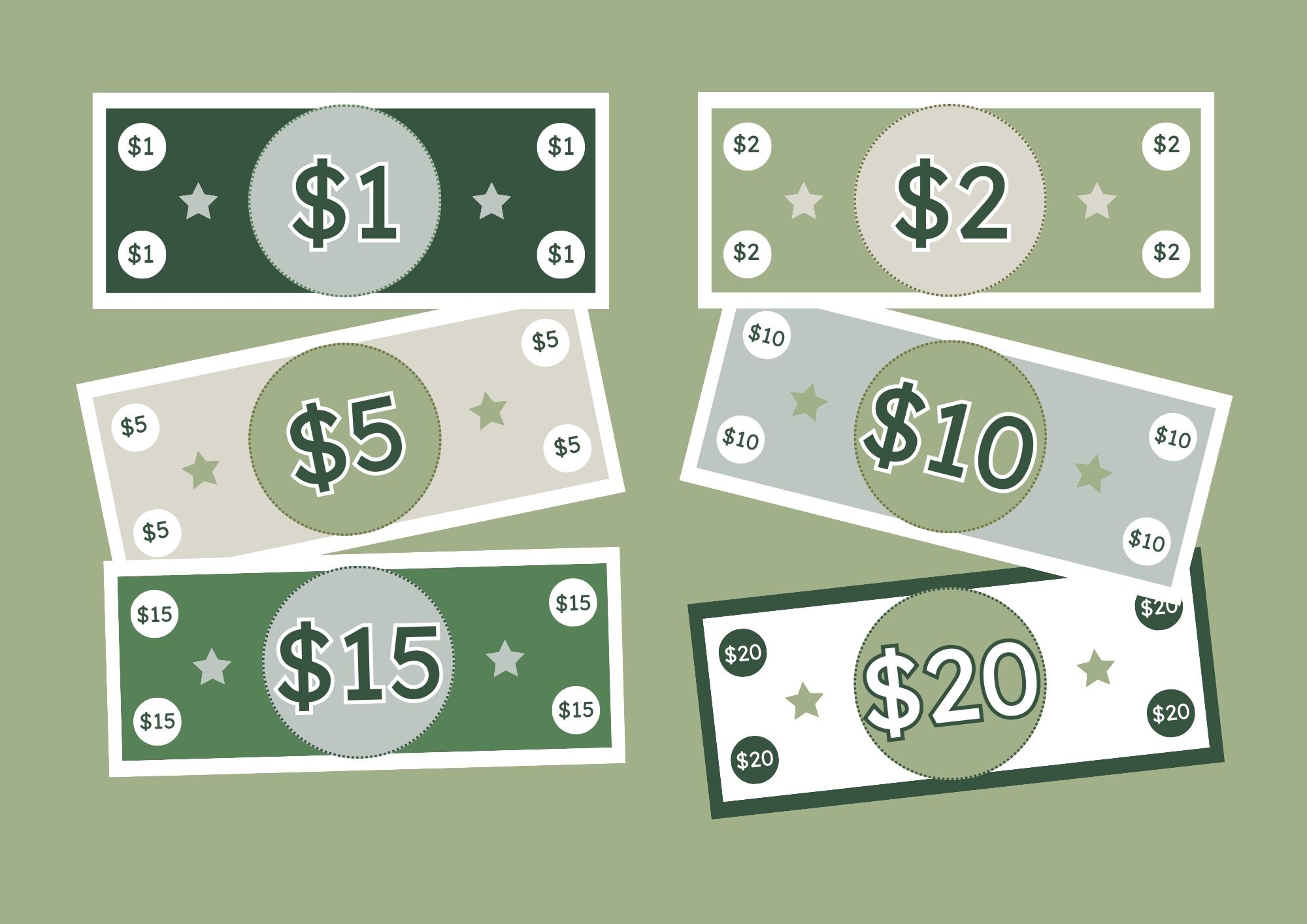 Money Reward Bucks for Kids | Printable Play Money for Kids | Pretend ...