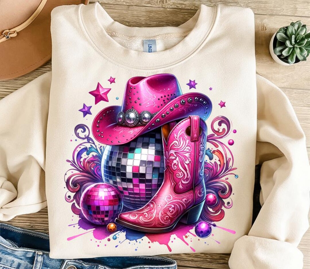 Disco Cowgirl SVG, Cowgirl Disco Ball, Bachelorette Disco Cowgirl Svg ...