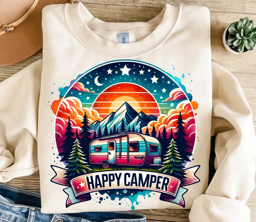 Happy Camper Png, Retro Png, Camping Png, Adventure Png, DTF, Camping ...