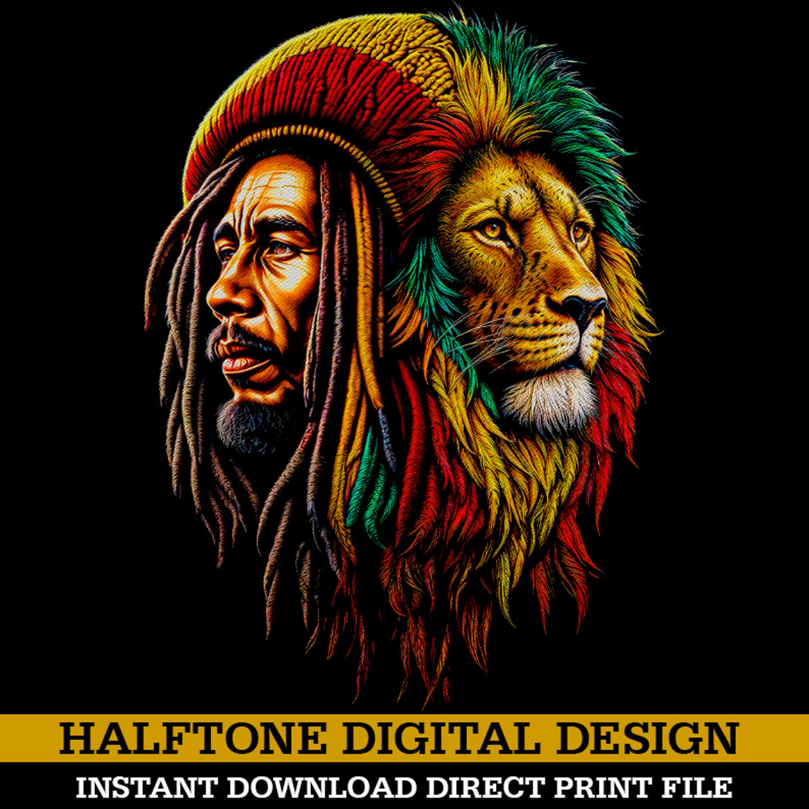 Golden Mane's Harmon, Reggae Rhythms of the Jamaican Lion, Sublimated ...