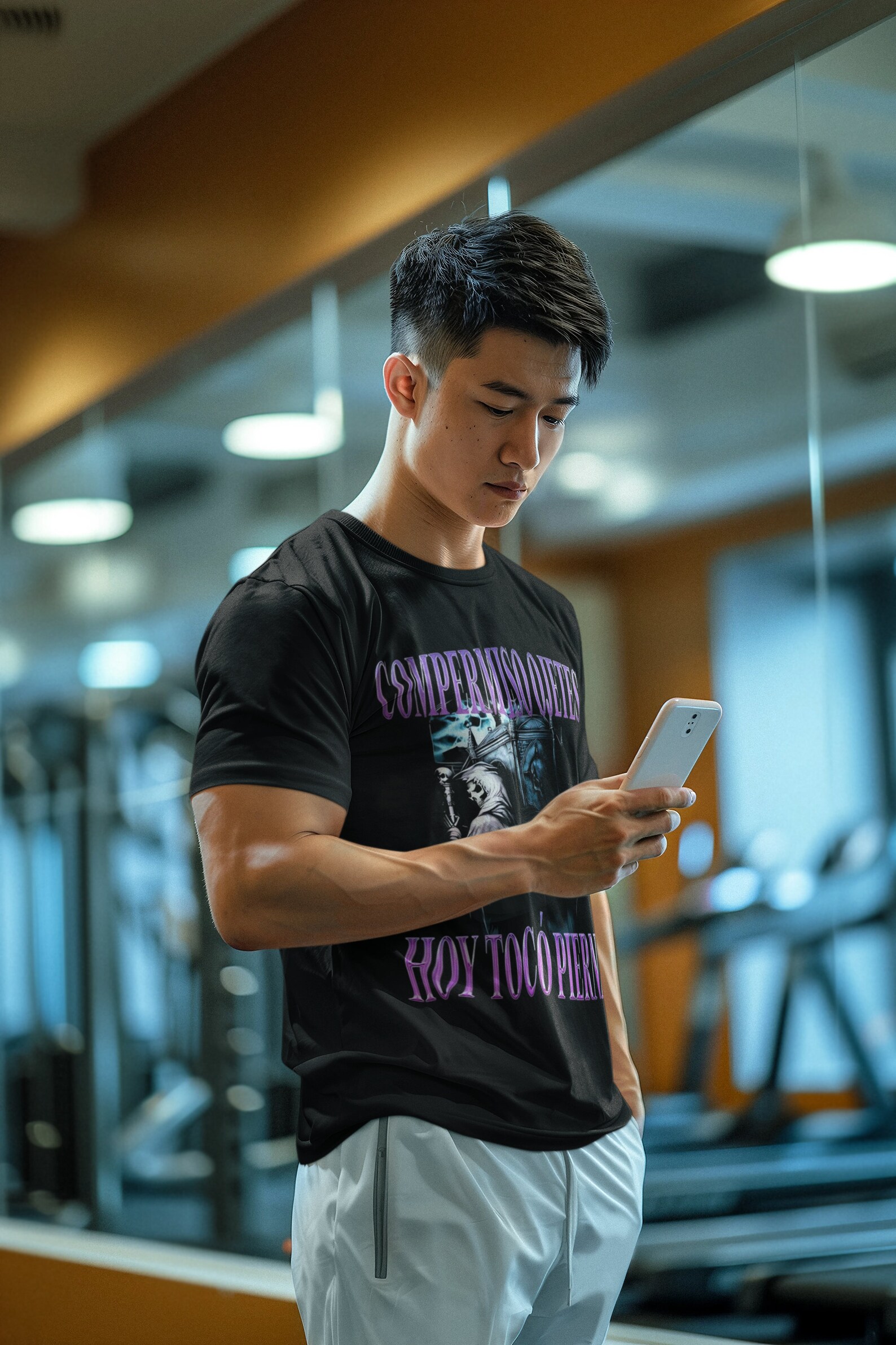 Skullfit Funnies, Gym-themed Calavera Chic, Playful Phrases & Halftone Designs for a Spooky ...