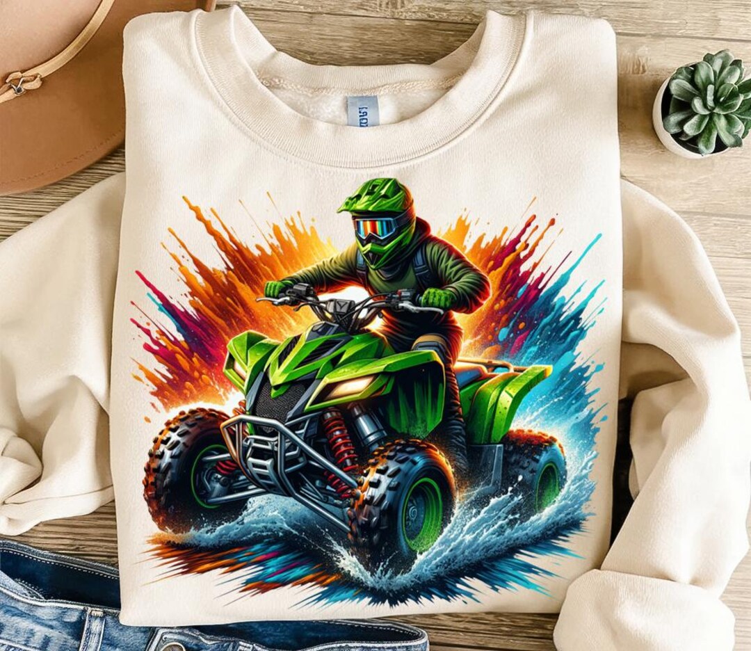 ATV Rider Watercolor Sublimation Digital Download PNG Four-wheeler ...